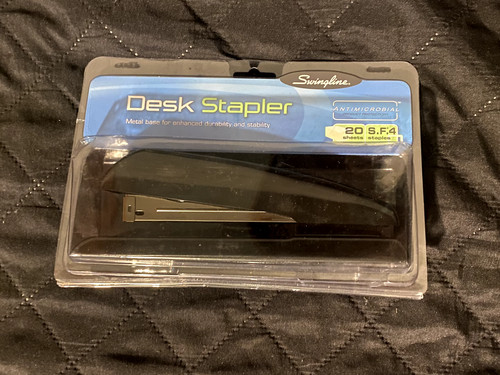 New Swingline Antimicrobial Black Durable Desk Stapler - 64641, 20 ...