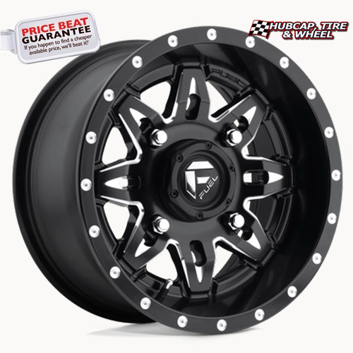 FUEL UTV D567 MATTE BLACK MILLED - 15X7 - 4X137 BP, 13MM Offset (Set of ...