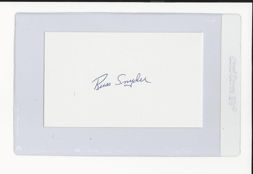 Russ Snyder Signed Auto Baseball 3x5 Index Card Autograph | eBay