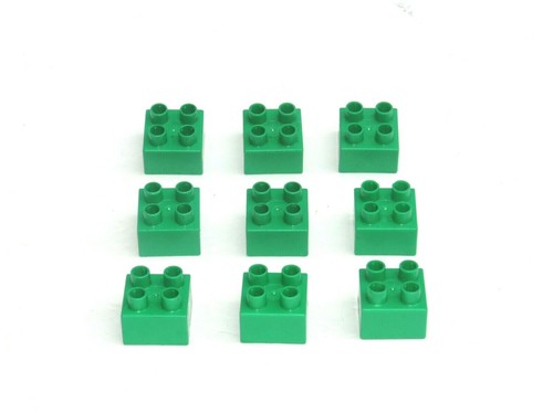 Mega Bloks Building Toy Bricks Lot of 9 Green 2x2 Blocks | eBay