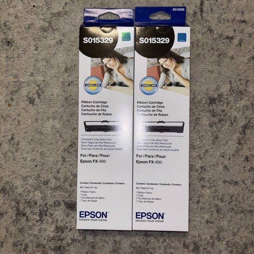 Lot of 4 Genuine Epson S015329 - FX-890 Fabric Ribbon Cartridge New in ...