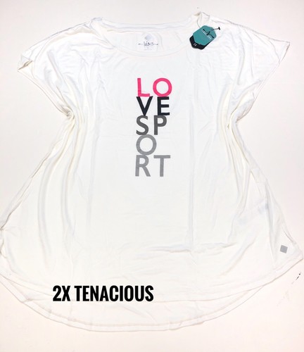 2x Lularoe White Tenacious Workout T “Love Sport “ Fits 22/24 | eBay