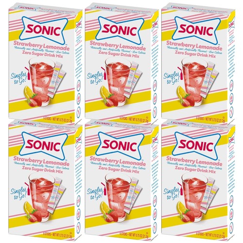 Sonic Singles To Go Water Flavor Drink Mix Packets, STRAWBERRY LEMONADE ...