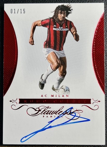 2016 Panini Flawless Signatures Ruud Gullit Auto 1/15 Ruby Milan Color ...