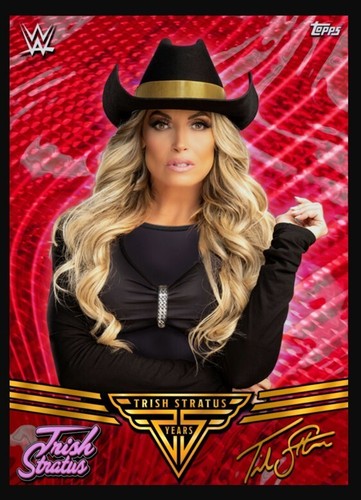 Topps Slam-Red Lava-Trish Stratus 25th Anniversary-ICONIC-Digital Card ...