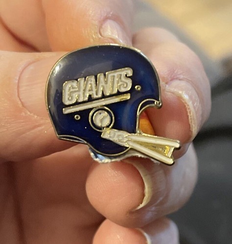 New York Giants NFL Helmet Enamel Lapel Pin 1980's Two Bar | eBay