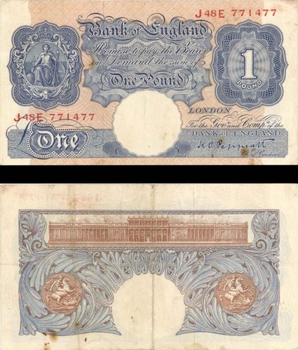 Great Britain - 1 Pound - P-369a - ND(1948-60) dated Foreign Paper ...