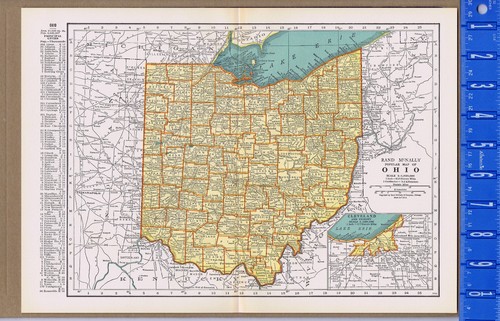 OHIO - United States - 1933 Color Map | eBay