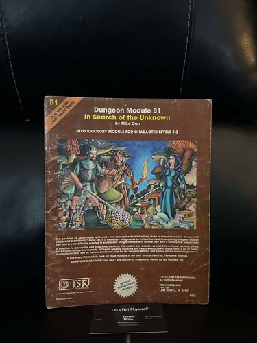 Dungeons & Dragons Basic Module B1 In Search of the Unknown Softcover ...