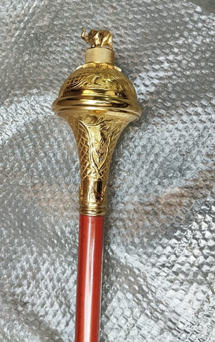 Drum Major Mace Stave & Stick - 4 Parts Gold Plated Elephant & Head | eBay