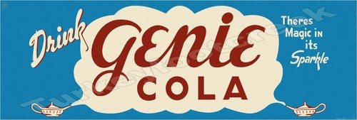 Drink Genie Cola 8" x 24" Metal Sign | eBay