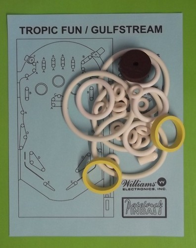 1973 Williams Tropic Fun / Gulfstream Pinball Machine Rubber Ring Kit ...