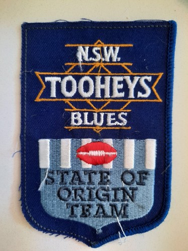 VINTAGE ARL RUGBY LEAGUE PATCH ~ NSW TOOHEYS BLUES STATE OF ORIGIN TEAM ...