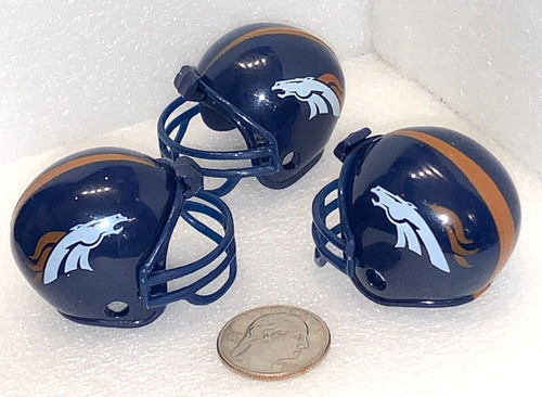 Lot of 3 Denver Broncos Vintage 1990s Mini NFL Football Gumball Helmets ...
