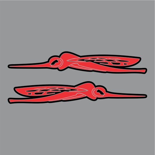 700-102 Pack of 2 Skeeter Bug Carpet Graphic Decal Sticker for Fishing ...