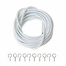 Curtain Wire with Hooks Eyes White Net Windows Door Cord Cable String ...