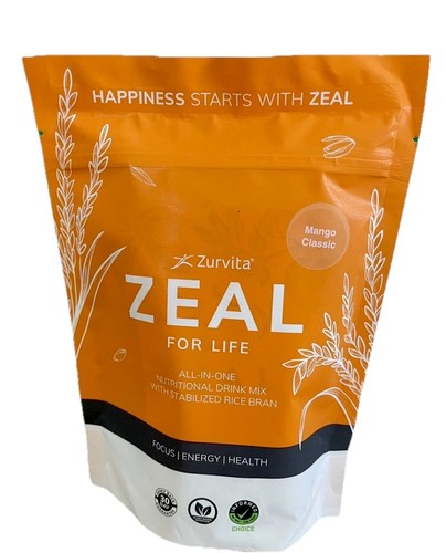 Zeal for Life Mango All In One Nutritional Drink Mix Stabilized Rice 10 ...