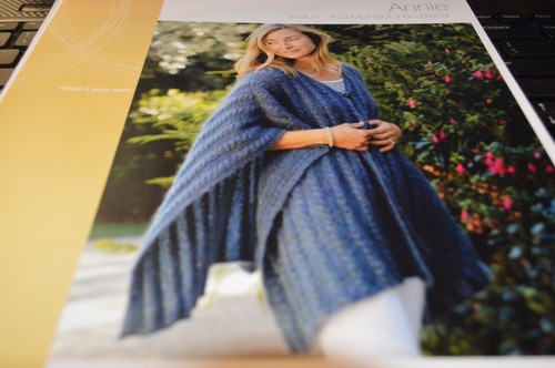 Louet Knitting Pattern Annie Wrap like Poncho (light worsted weight) | eBay