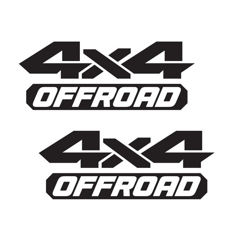 Classic Black Off Road Truck 4x4 Decals Stickers 2 Pieces 13 inch Width ...