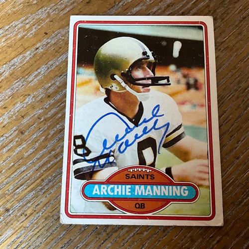 Autographed 1980 Topps ARCHIE MANNING. #M-1 | eBay