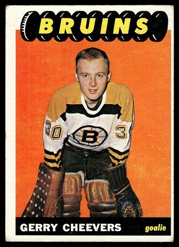 1965-66 Topps Hockey Set Break #31 Gerry Cheevers RC Boston Bruins VG ...