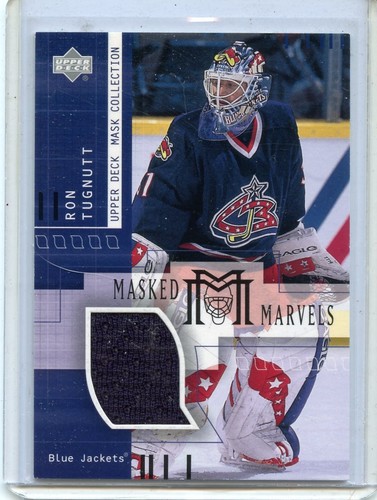 2002-03 UPPER DECK MASK COLLECTION RON TUGNUTT MASKED MARVELS GAME WORN ...