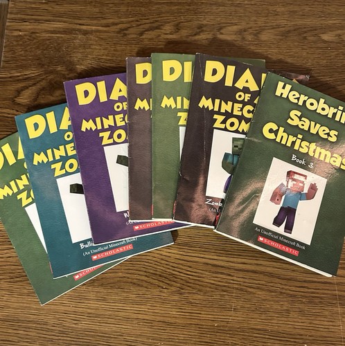 Diary of A Minecraft Zombie Books 1-6 by Zack Zombie Paperback Book Lot ...