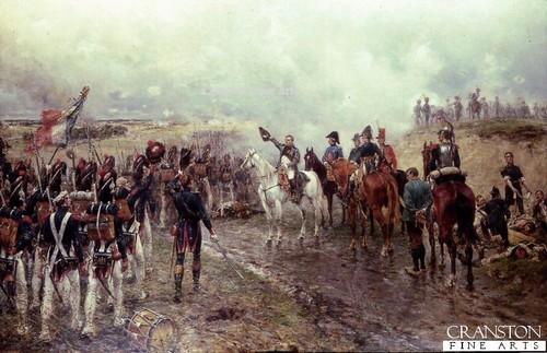 War historical Military Art Print Napoleon old guard Battle of Waterloo ...