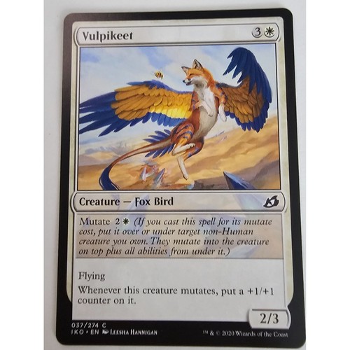 MTG Magic The Gathering Vulpikeet Creature Fox Bird Card White Ikoria ...