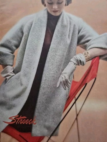 1947 Womens Stroock Woolen Coat Tweed Yellow vintage fashion ad | eBay
