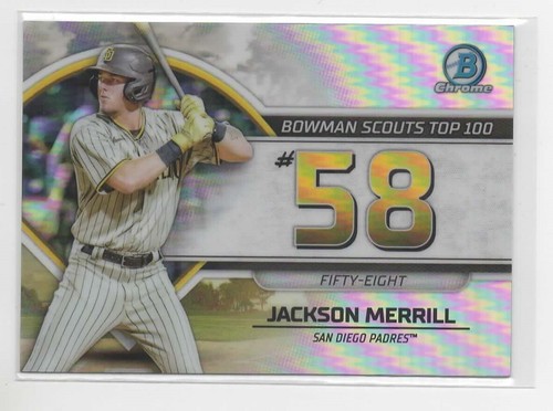 2023 Bowman Jackson Merrill Scouts Top 100 RC BTP-58 | eBay