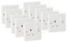 Designa 10 X TWIN DOUBLE SWITCHED SOCKET WHITE 13 AMP TWIN ELECTRIC ...