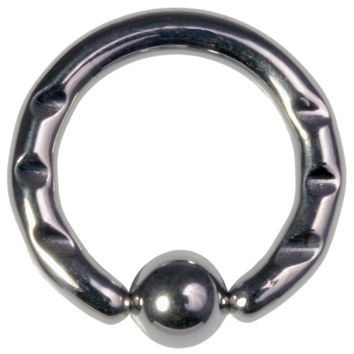 10G 1/2 316L Steel Front Notched Captive Ring | eBay