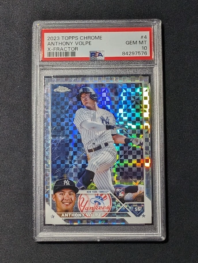 Anthony Volpe 2023 Topps Chrome #4 X-Fractor PSA 10 Price Guide ...