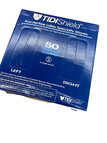 Tidi Shield Powder Free 18 ml Latex Specialty Gloves Medium - 50 Pairs ...