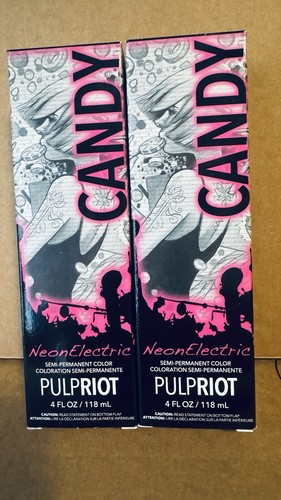 Pulp Riot CANDY (Neon Pink) Semi Permanent Direct Hair Color 4oz SET OF ...