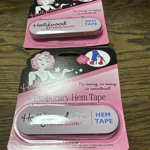 2 X Hollywood Fashion Secrets Temporary Hem Tape 36 Strips Clear Easy ...