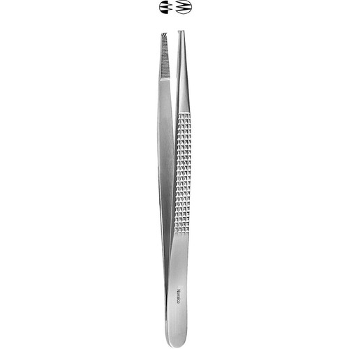 3 BONNEY Tissue Forceps, 7", Straight, Serrated Tips 2 x 3 Teeth | eBay