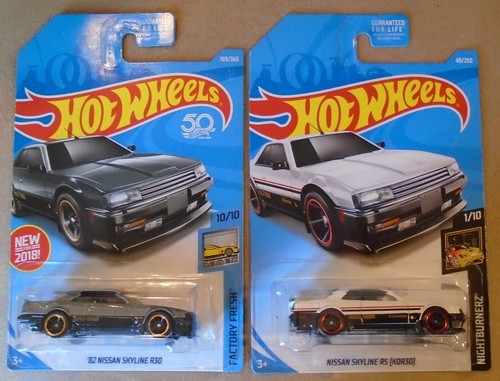 Lot of 2 Nissan Skyline GT-R R30 hot wheels- gray new for 2018 and ...