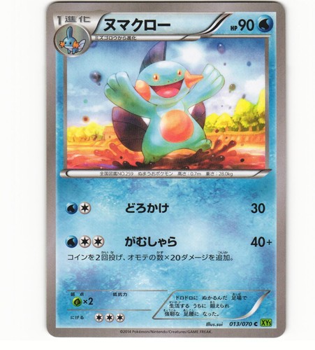 2014 Near Mint NM Pokemon Non Holo Marshtomp 013/070 Tidal Storm XY5 3 ...
