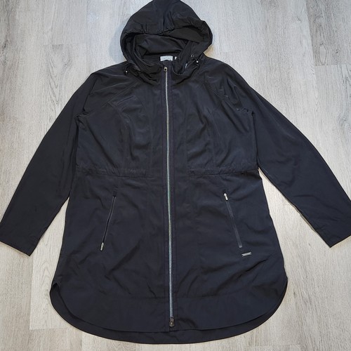 Athleta Black Drip Drop Anorak Lightweight Women Hooded Zip Front ...