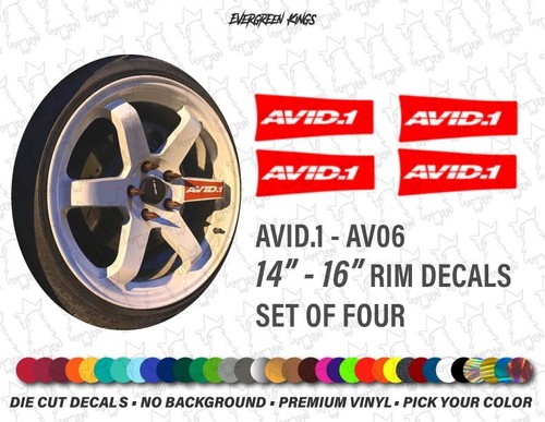AVID.1 Rim Decals for 14 15 16" AVID 1 AV06 Wheel Spoke Stickers - SET ...
