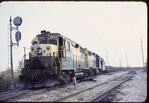 BH.B21.CR122 Original Slide Conrail EMD GP35 #3654 at Toledo, OH Circa 1977 | eBay