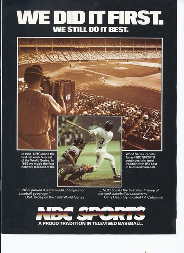 1983 NBC Sports Print Ad World Series 8.5" x 11" | eBay