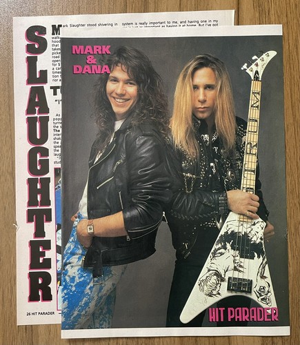 Vintage Mark Slaughter Dana Strum Magazine Article and Pinup | eBay