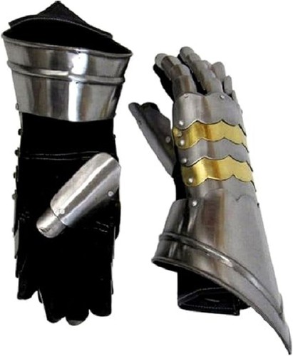 Medieval Gauntlet Pair with Brass | eBay
