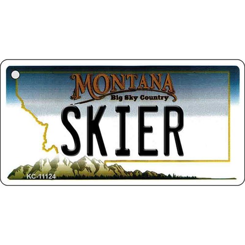 Skier Montana State License Plate Tag Novelty Key Chain KC-11124 | eBay