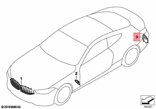 Genuine BMW G14 G15 840dX Convertible Trim Exhaust Tailpipe Left ...