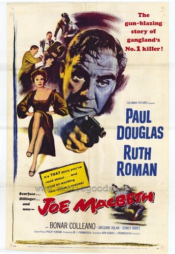 JOE MACBETH Movie POSTER 27x40 Paul Douglas Ruth Roman Bonar Colleano ...