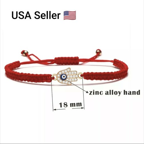 Style Hand Braided Lucky Red String Charm Bracelet Women Men Blue Evil ...